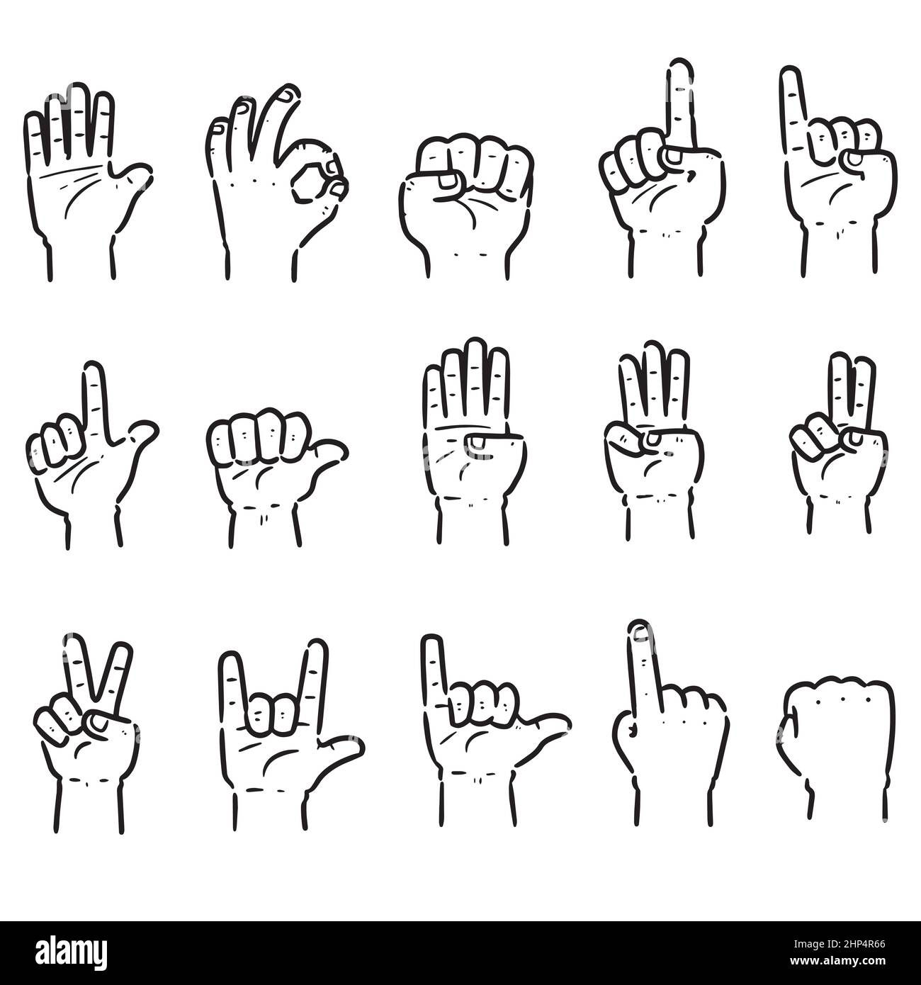 vector set of cartoon hand Stock Vector Image & Art - Alamy