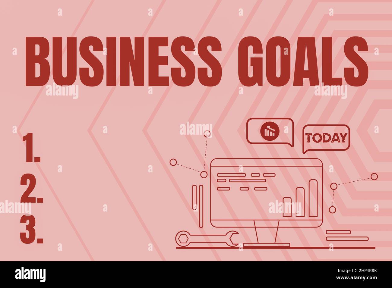 Conceptual display Business Goals, Conceptual photo Expectation to ...