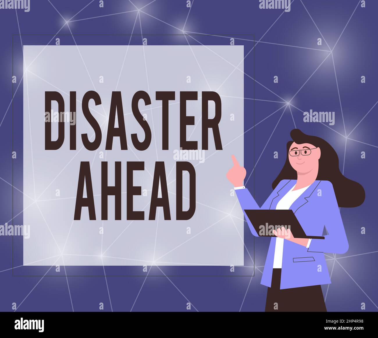 Hand writing sign Disaster Ahead, Word Written on Contingency Planning ...