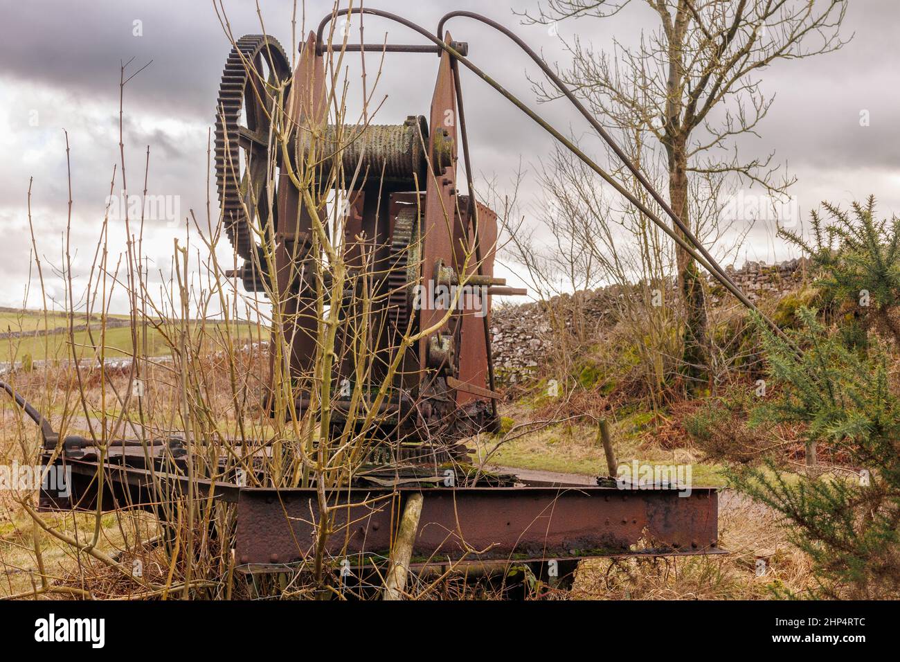 The rusting remains of Stothert & Pitt quarry crane on the old HIgh ...