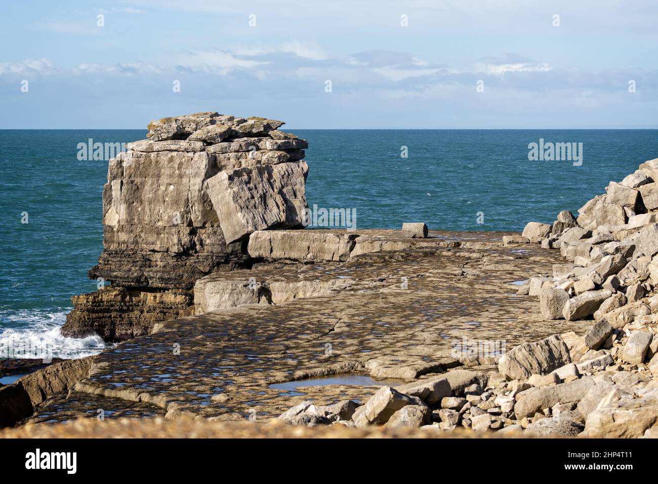 Pulpit Rock at Portland Bill, Dorset, UK on 14 February 2022 Stock ...