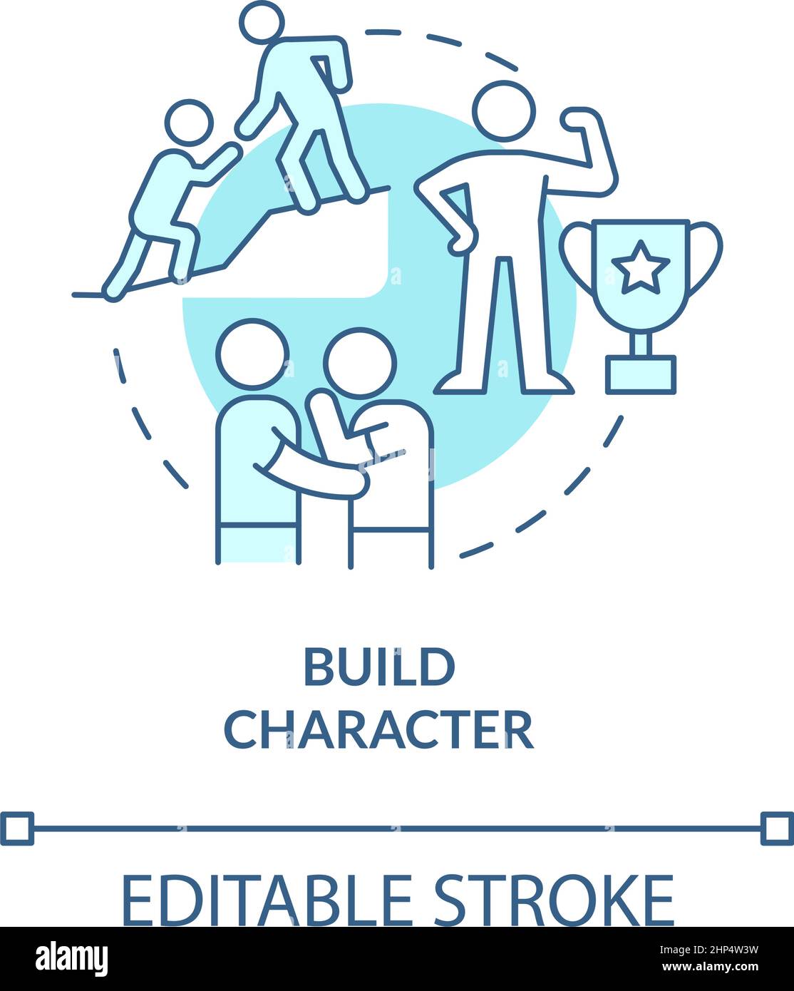 Build character turquoise concept icon Stock Vector Image & Art - Alamy