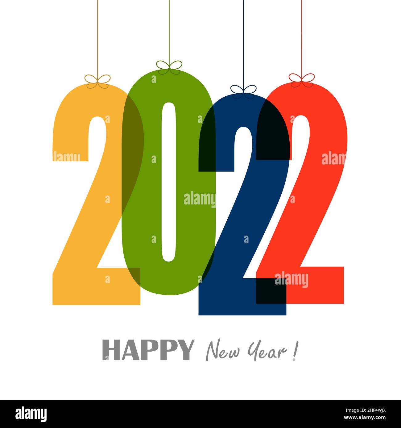 hanging numbers new year 2022 Stock Vector Image & Art - Alamy