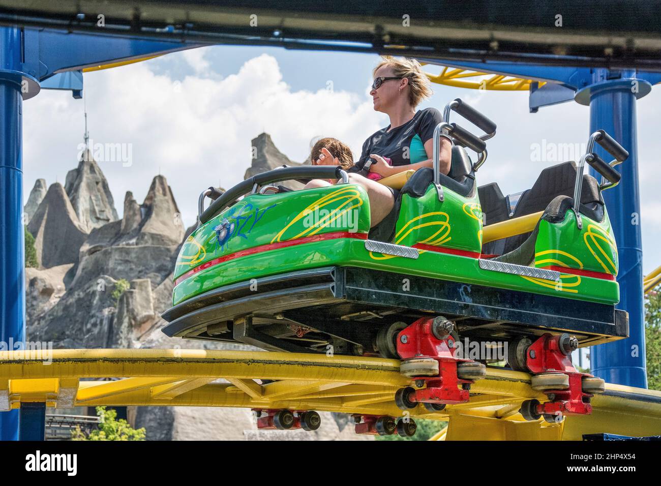 Toronto, Canada, 2013: Mother and child in roller coaster in Canada's ...