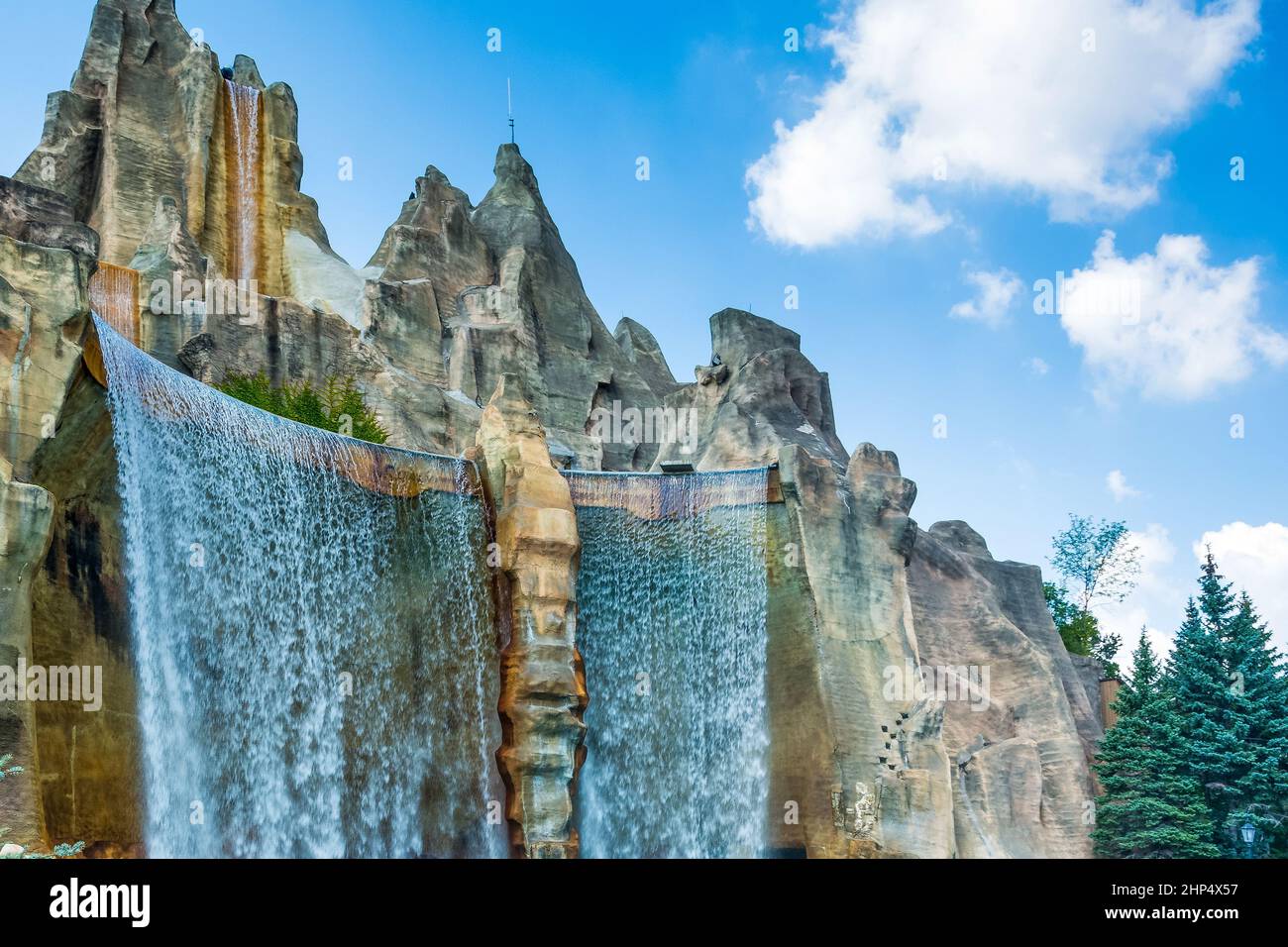 Toronto, Canada, 2013: Waterfall in Canada's Wonderland Stock Photo - Alamy