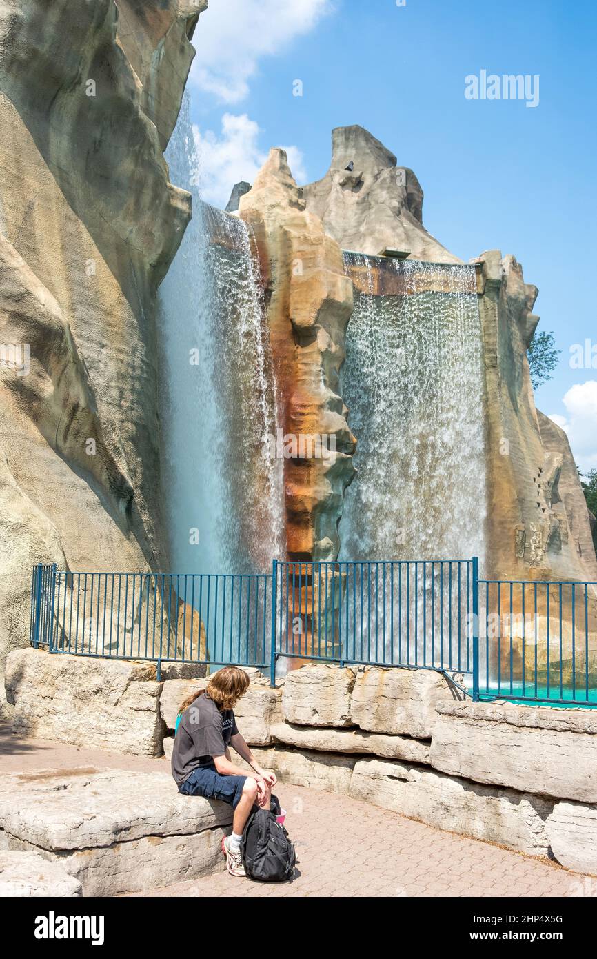 Toronto, Canada, 2013: Waterfall in Canada's Wonderland Stock Photo - Alamy