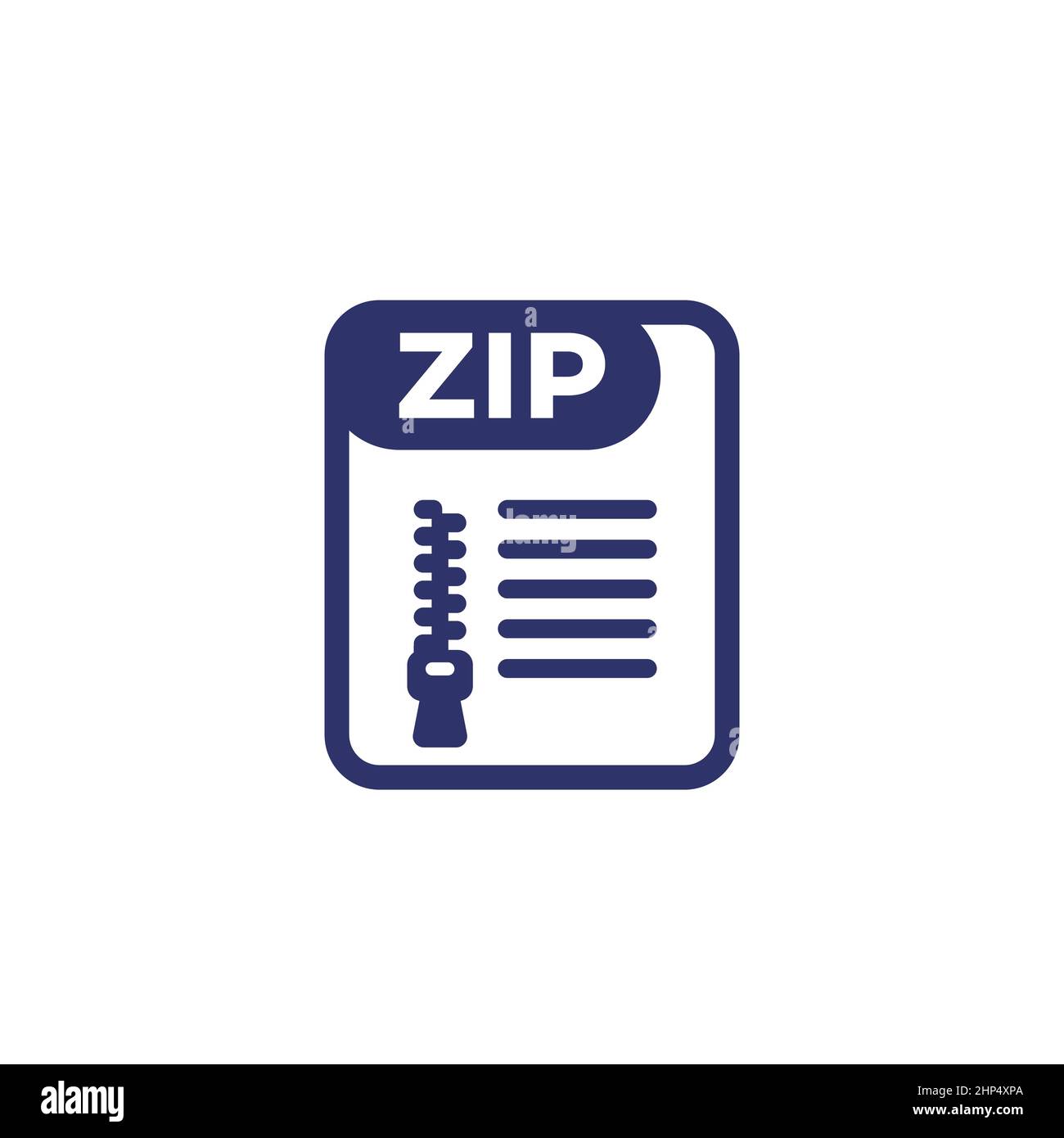 zip file archive icon on white, vector Stock Vector Image & Art - Alamy