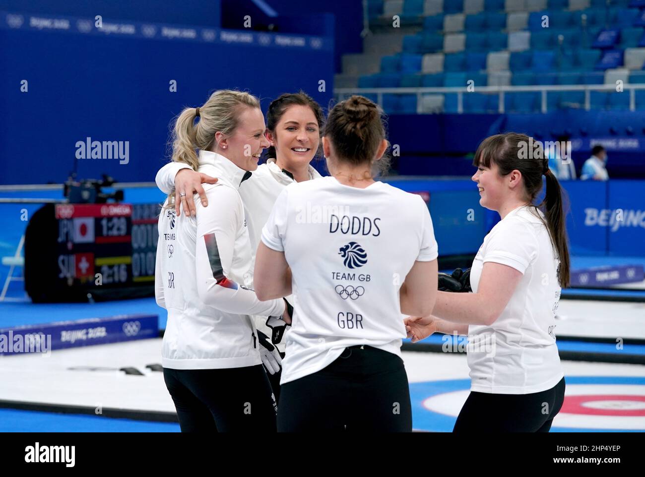 Great Britain's Vicky Wright, Eve Muirhead, Jennifer Dodds and Hailey ...