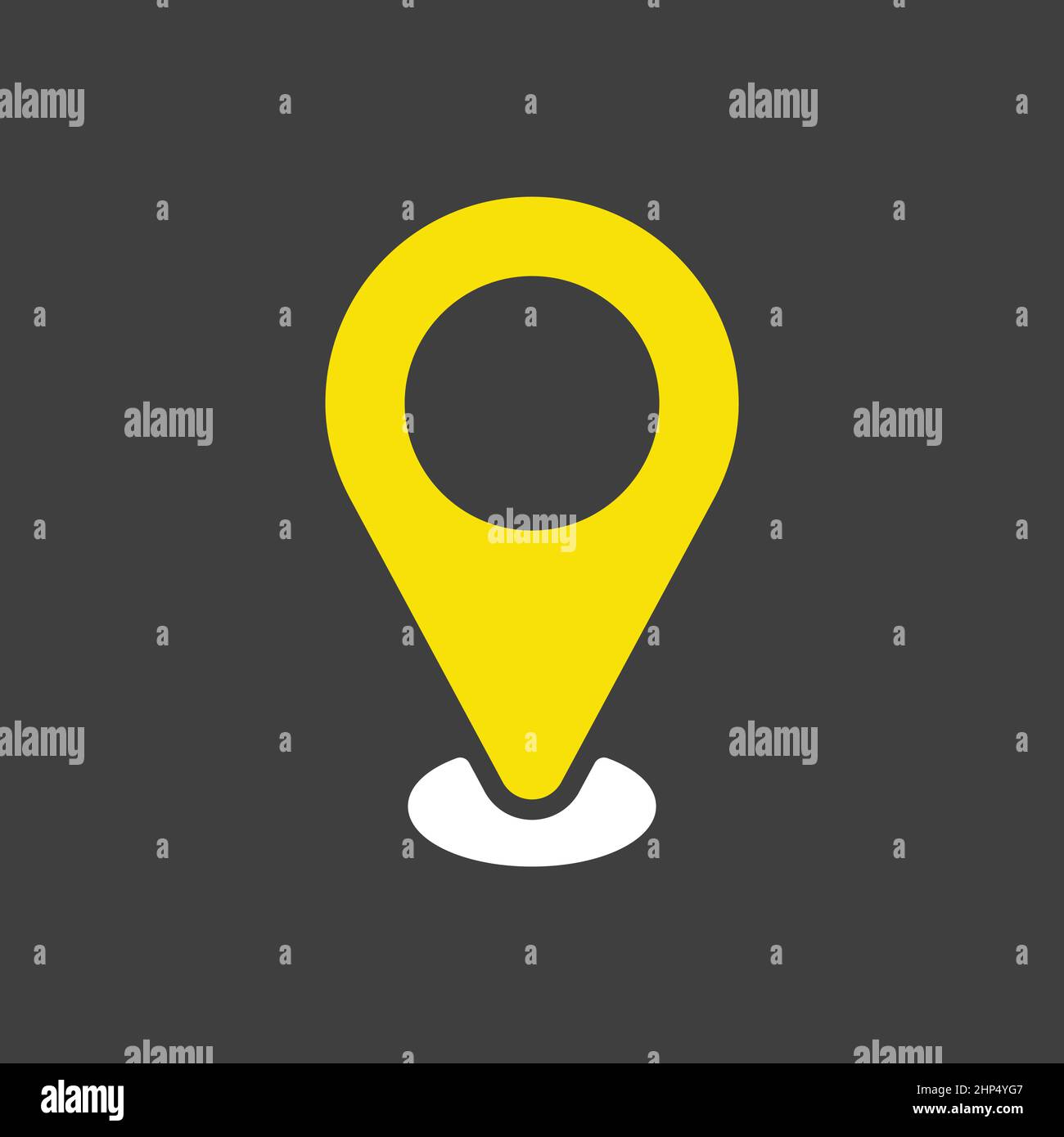 Pin map icon on dark background. Map pointer. Map markers Stock Vector ...