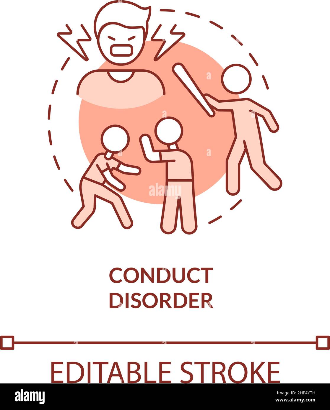 Conduct Disorder Terracotta Concept Icon Stock Vector Image And Art Alamy