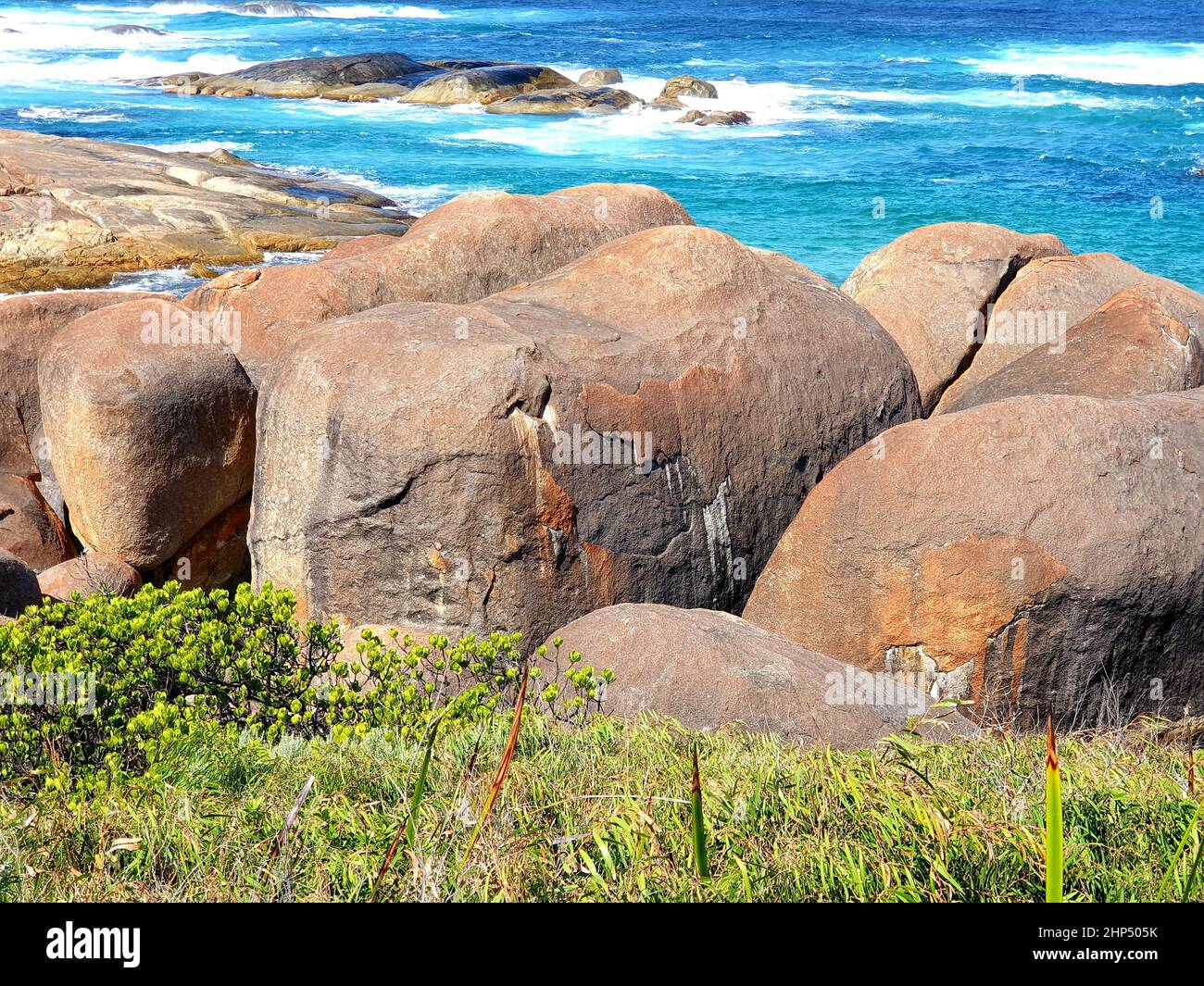 Elephant Rocks against the blue sea. Denmark, West Australia Stock ...