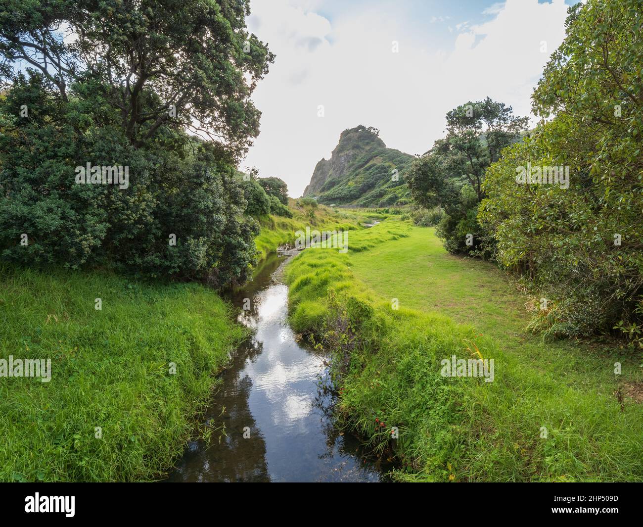 Karekare Stream with The Watchman rock in background Stock Photo - Alamy