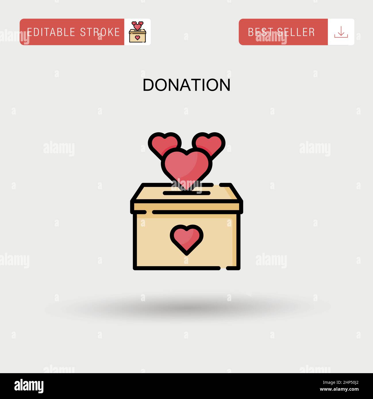 Donation Simple vector icon Stock Vector Image & Art - Alamy