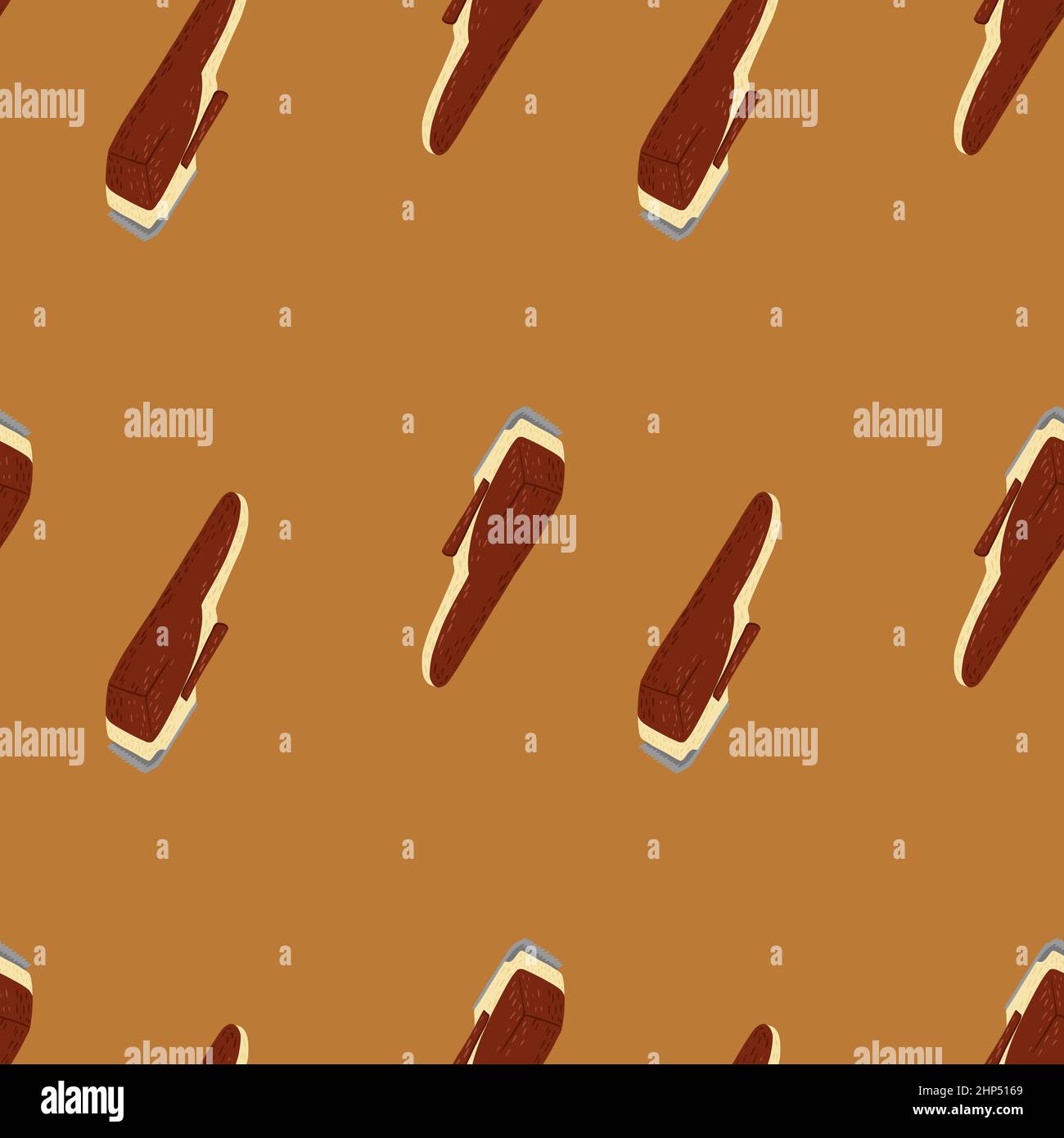 Clippers seamless pattern on. Vintage barber shops elements in doodle ...