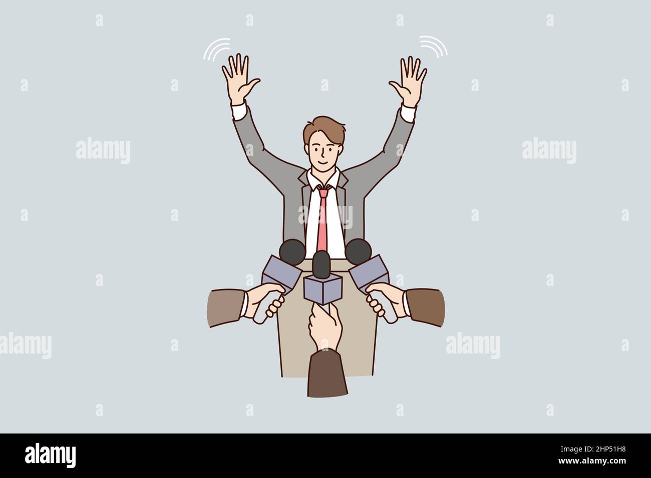 Radio interview cartoon Stock Vector Images - Alamy