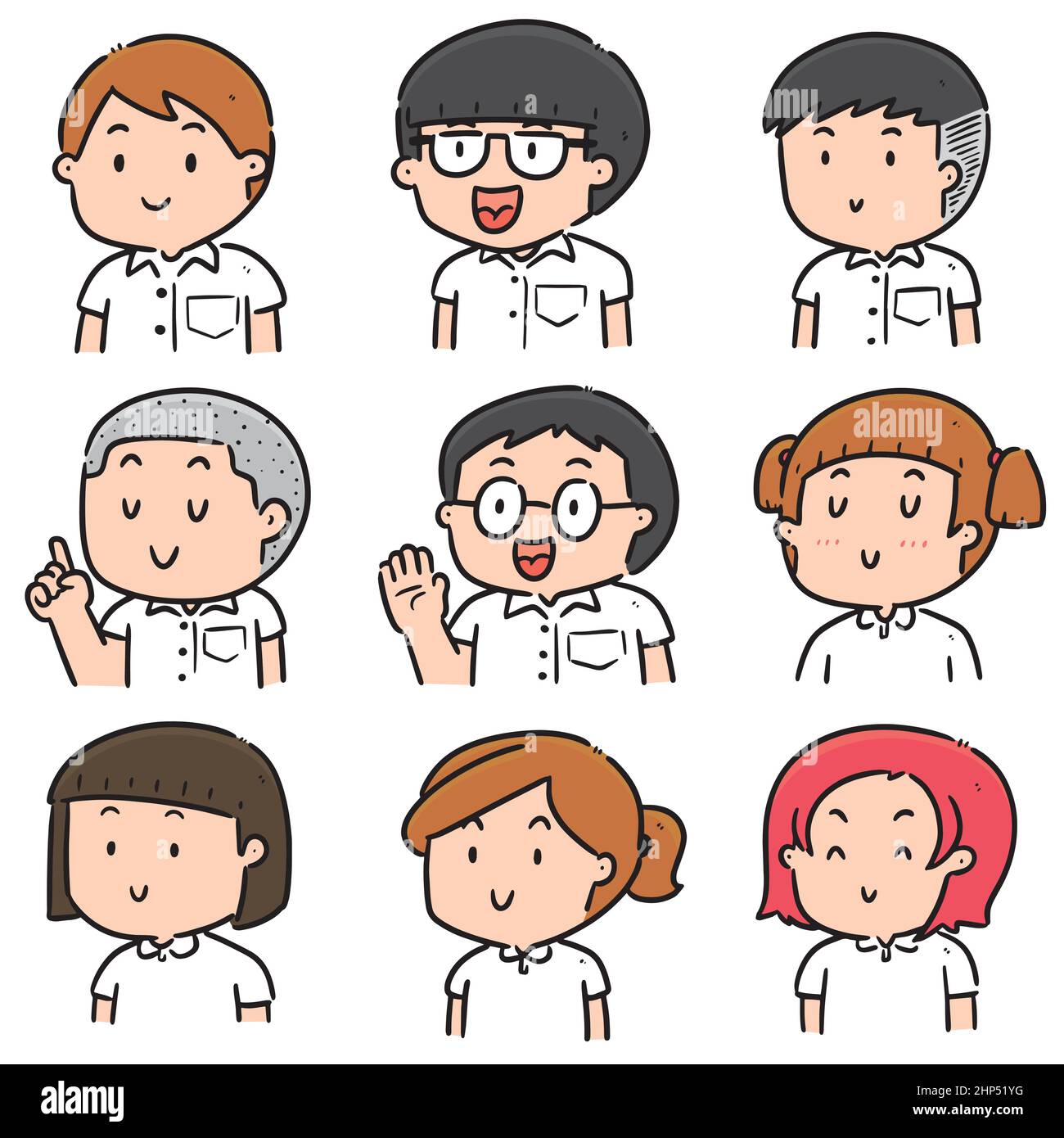 vector set of student Stock Vector Image & Art - Alamy