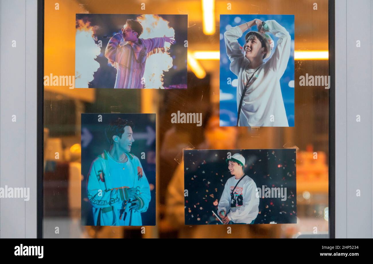 BTS member J-Hope, Feb 16, 2022 : A cafe decorated to celebrate BTS ...