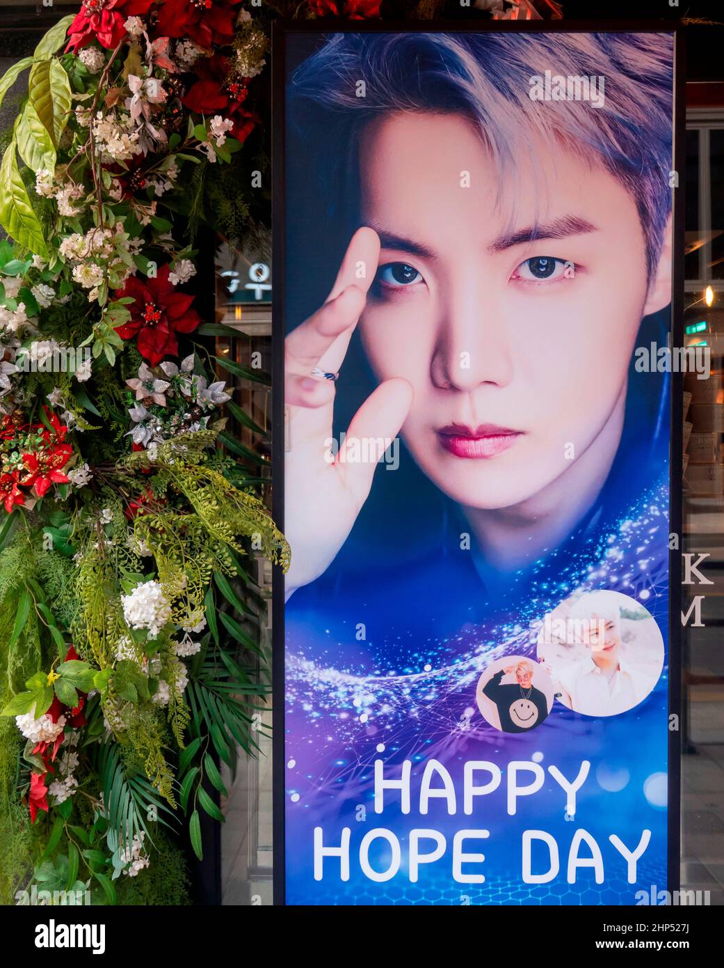 BTS member J-Hope, Feb 16, 2022 : A cafe decorated to celebrate BTS ...