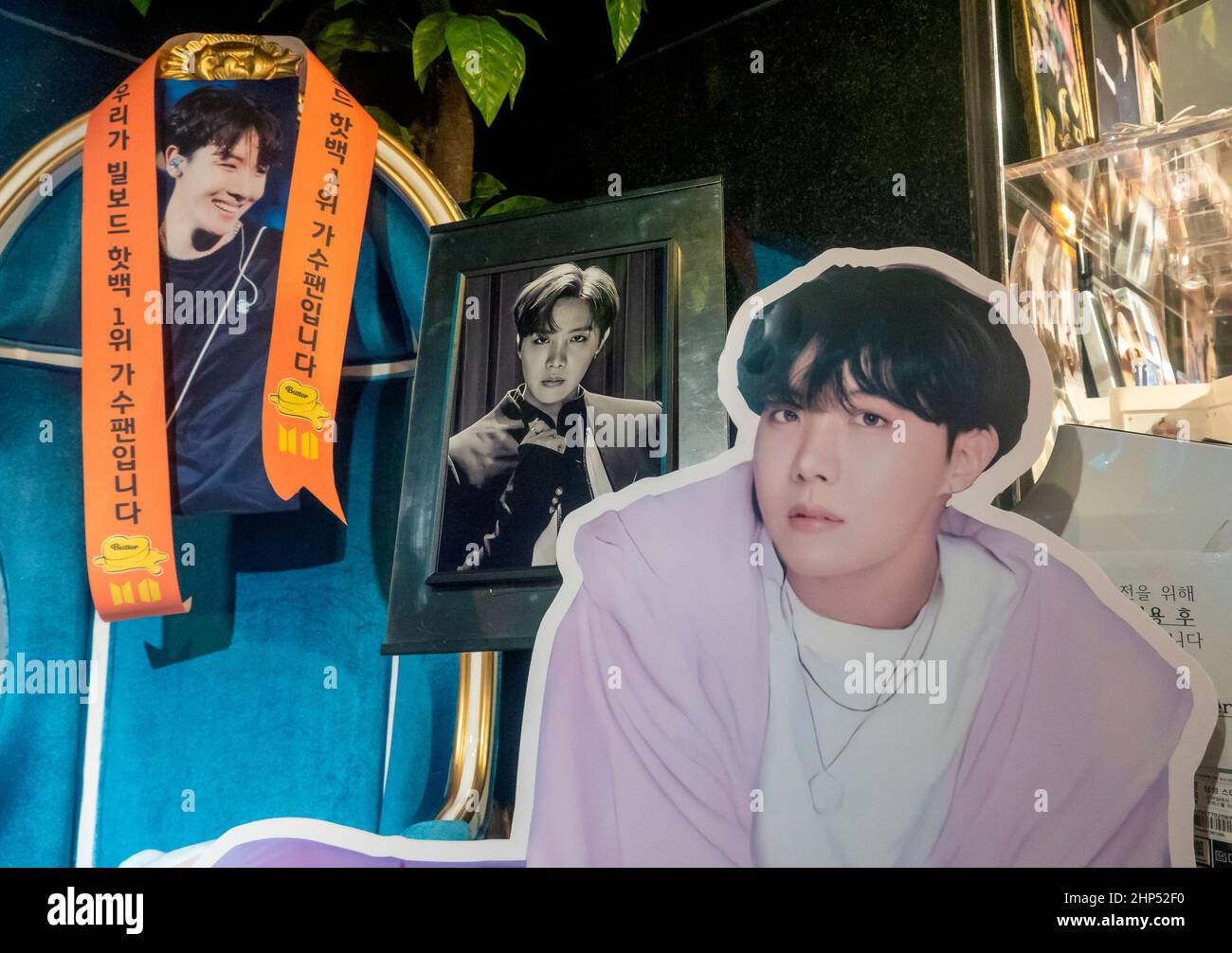 BTS member J-Hope, Feb 16, 2022 : A cafe decorated to celebrate BTS ...