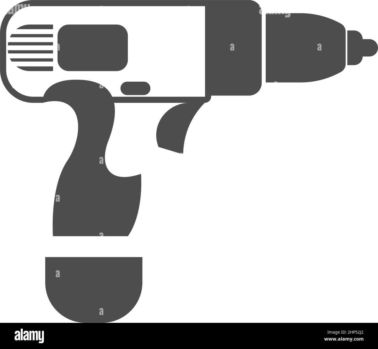 Construction worker man drilling Black and White Stock Photos & Images ...