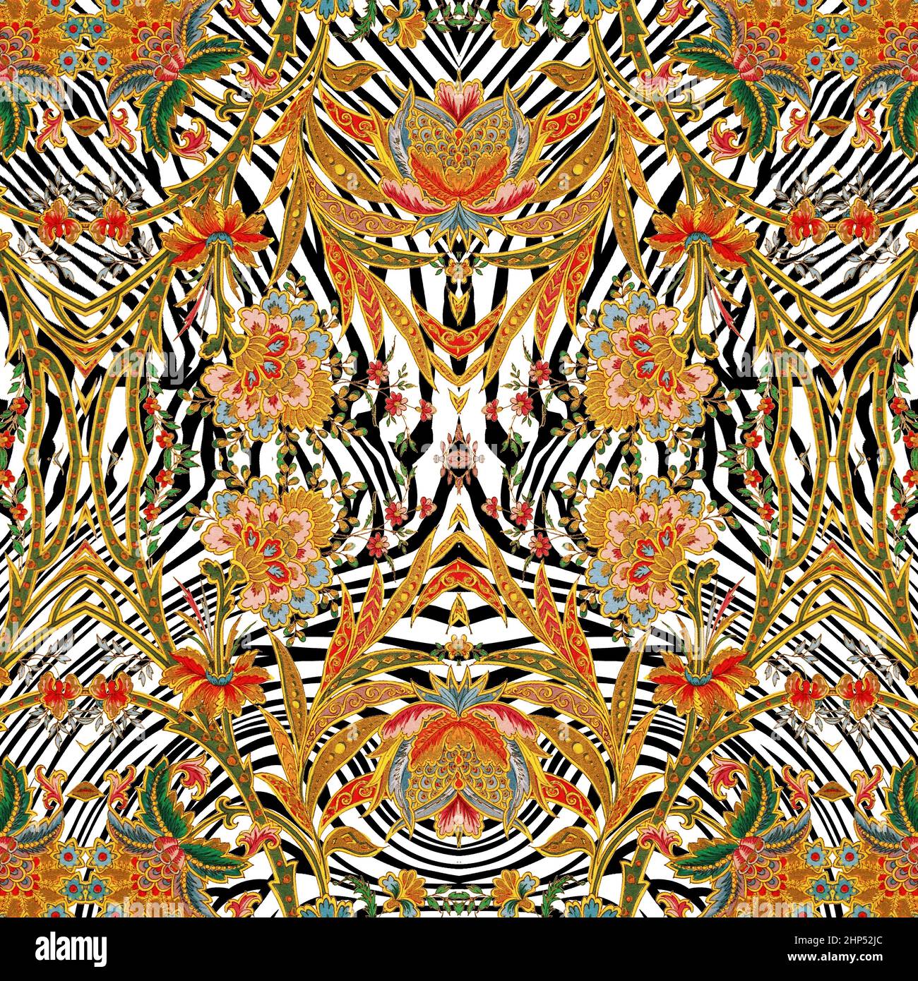 Ethnic Design on Animals Skin Ready for Textile Prints Stock Photo - Alamy