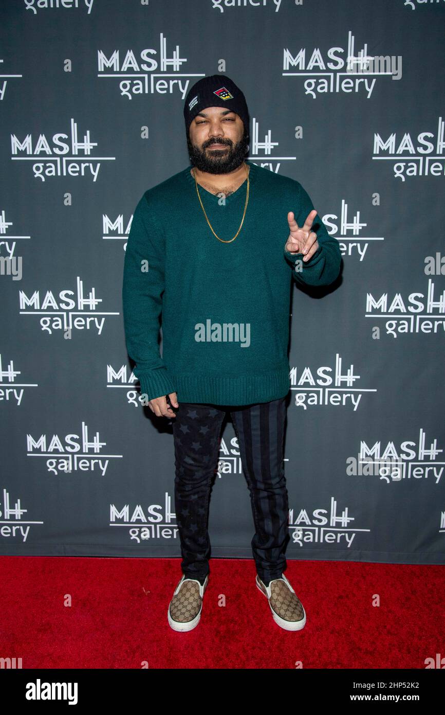 Adrian Dev attends Mash Gallery presents "A GOGO II Art Exhibit" at W ...