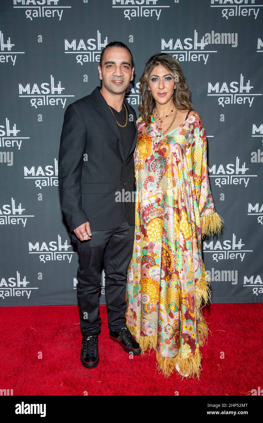 Aman Shekarchi, Haleh Mashian attend Mash Gallery presents "A GOGO II ...