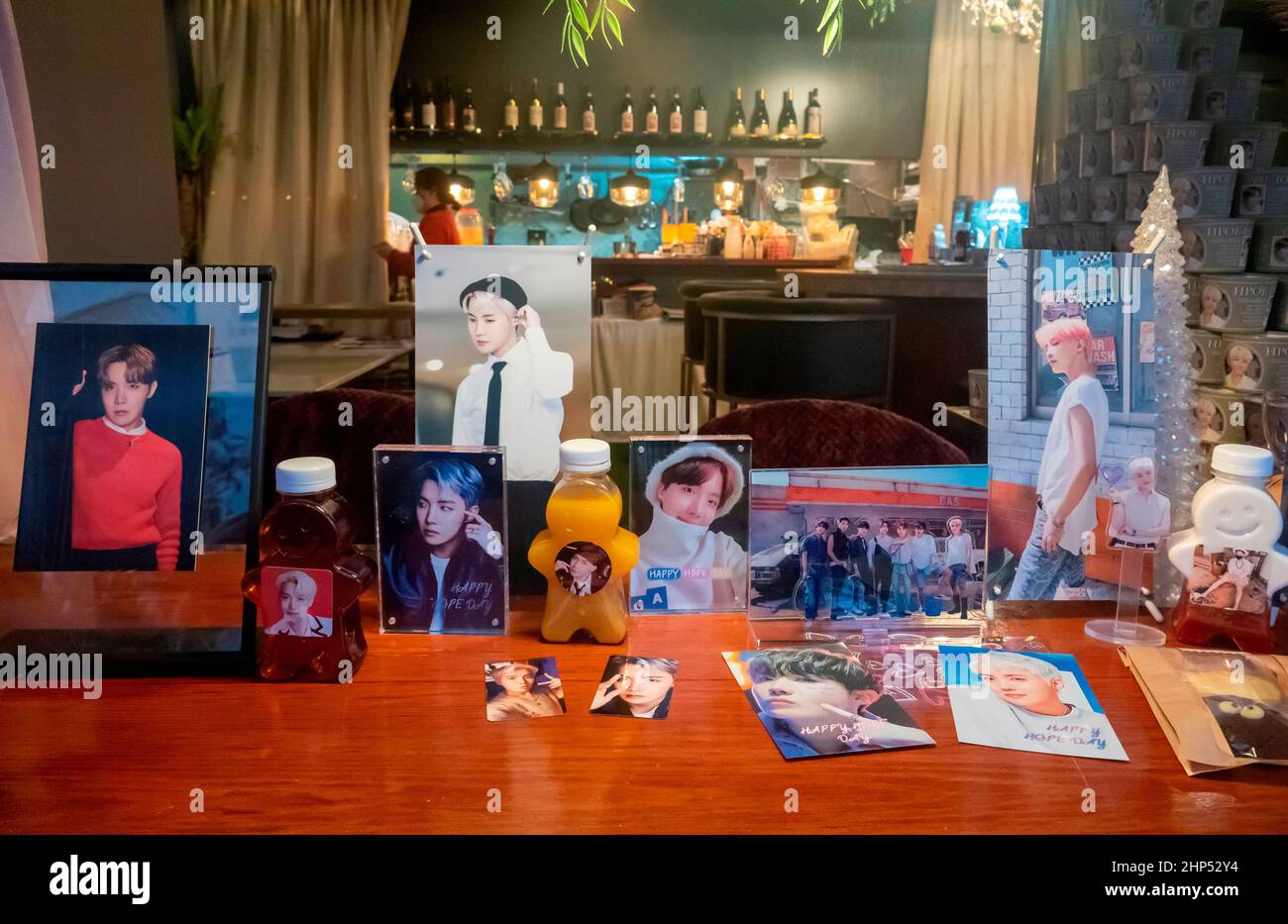 BTS member J-Hope, Feb 16, 2022 : A restaurant decorated to celebrate ...
