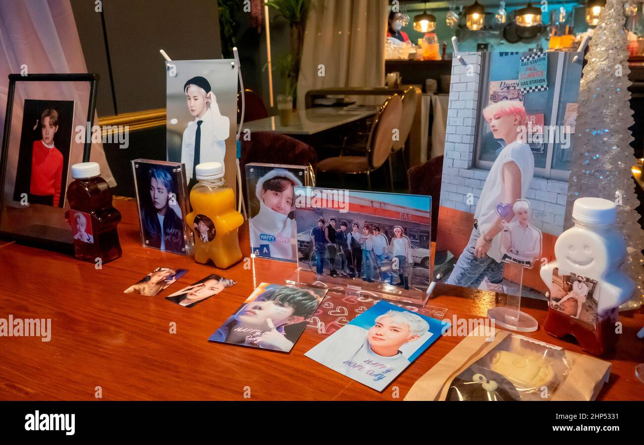 BTS member J-Hope, Feb 16, 2022 : A restaurant decorated to celebrate ...
