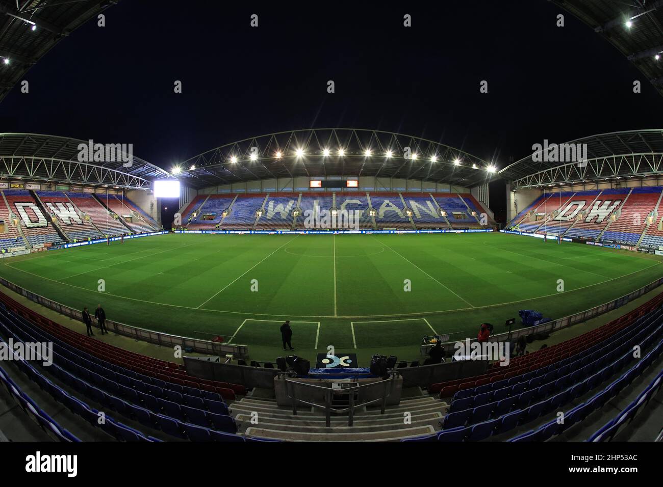 General view of The DW Stadium, Home of Wigan Warriors Stock Photo - Alamy