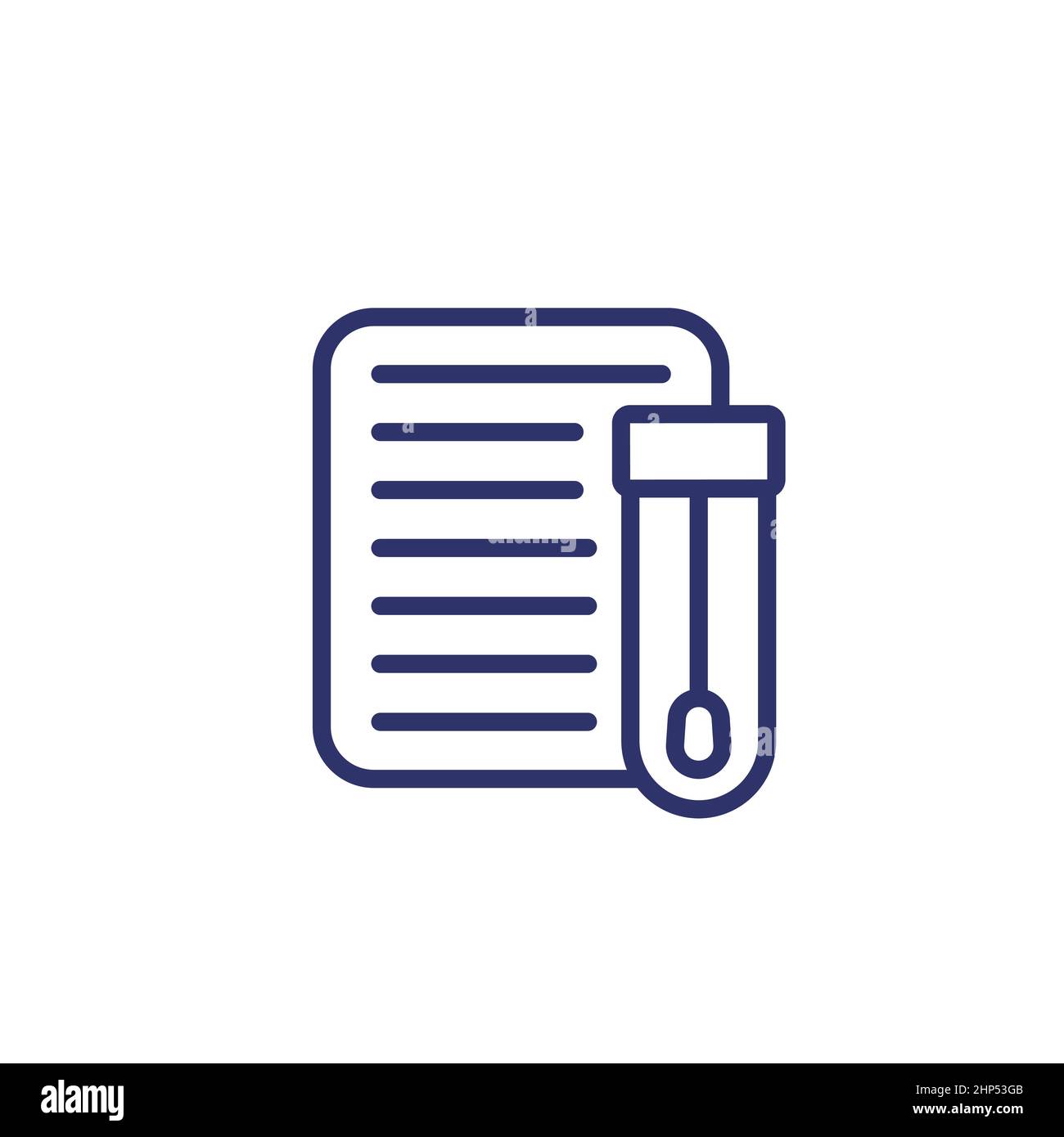 Nasal swab test line icon, vector Stock Vector Image & Art - Alamy