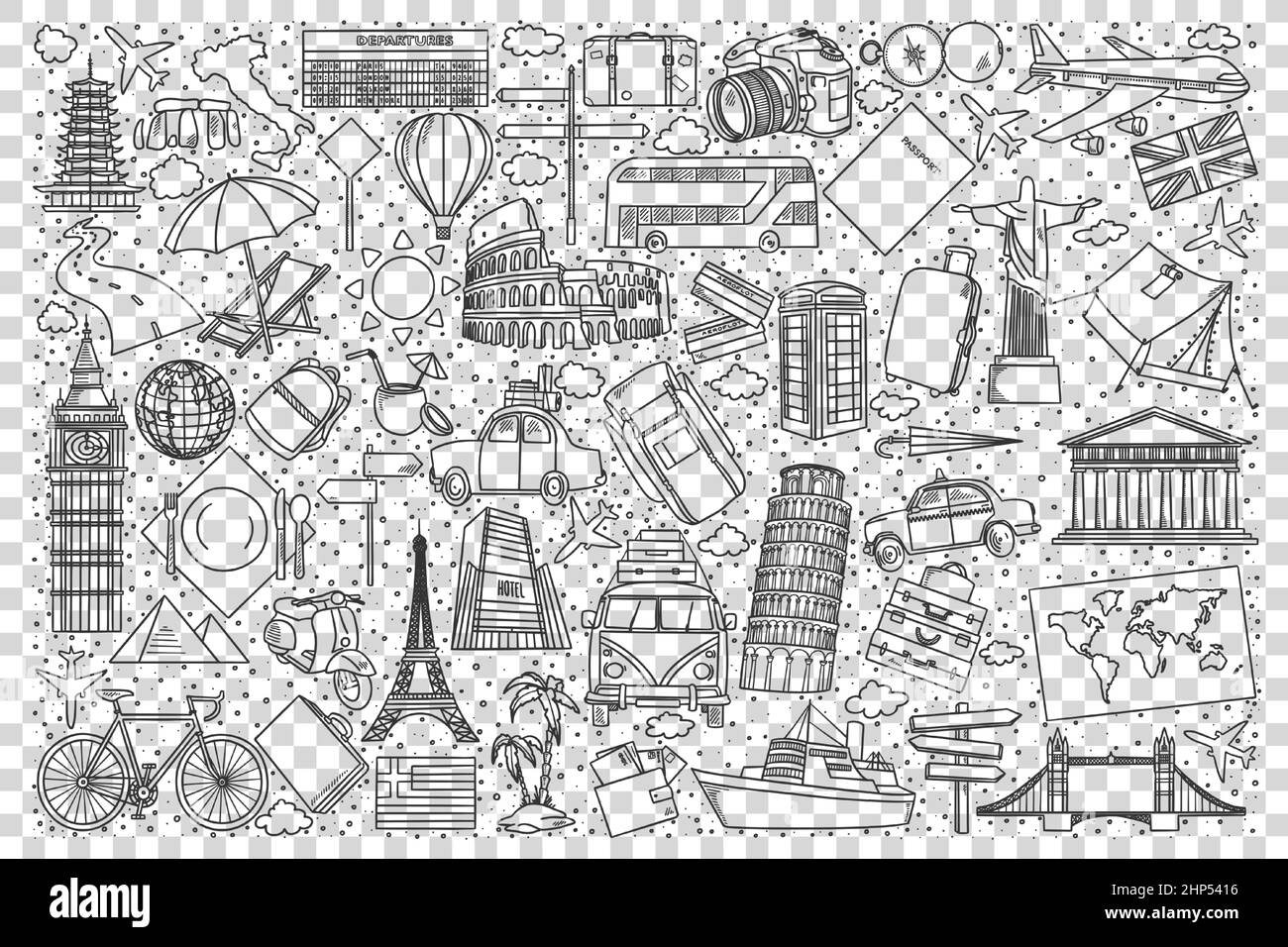 Hand travel Stock Vector Images - Alamy