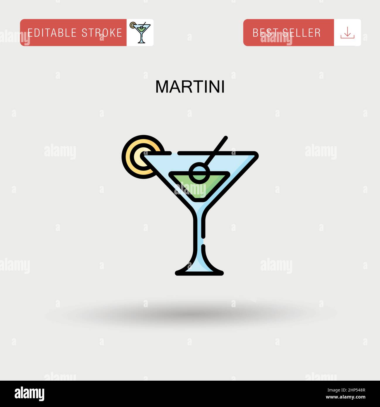 Martini Simple vector icon Stock Vector Image & Art - Alamy