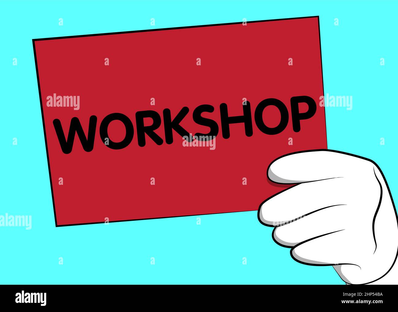 Hand holding note card Stock Vector Images - Alamy