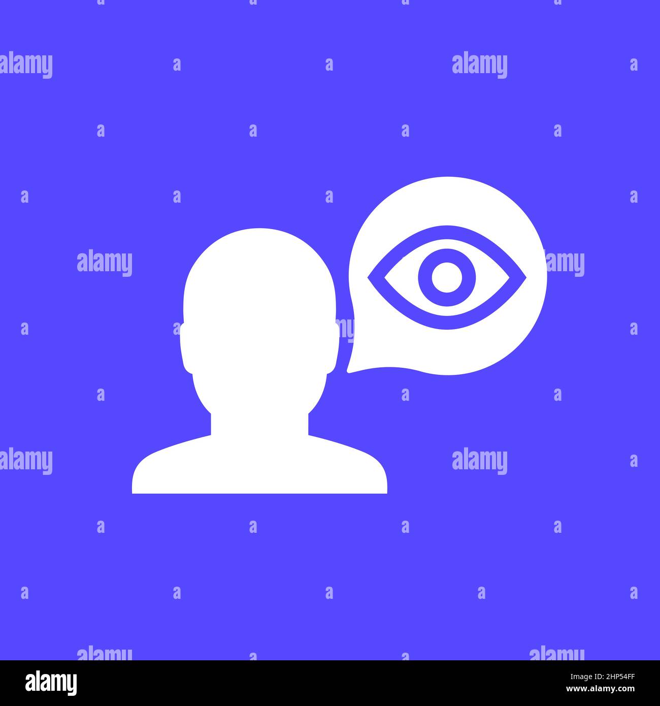 viewer icon with a man and an eye Stock Vector Image & Art - Alamy