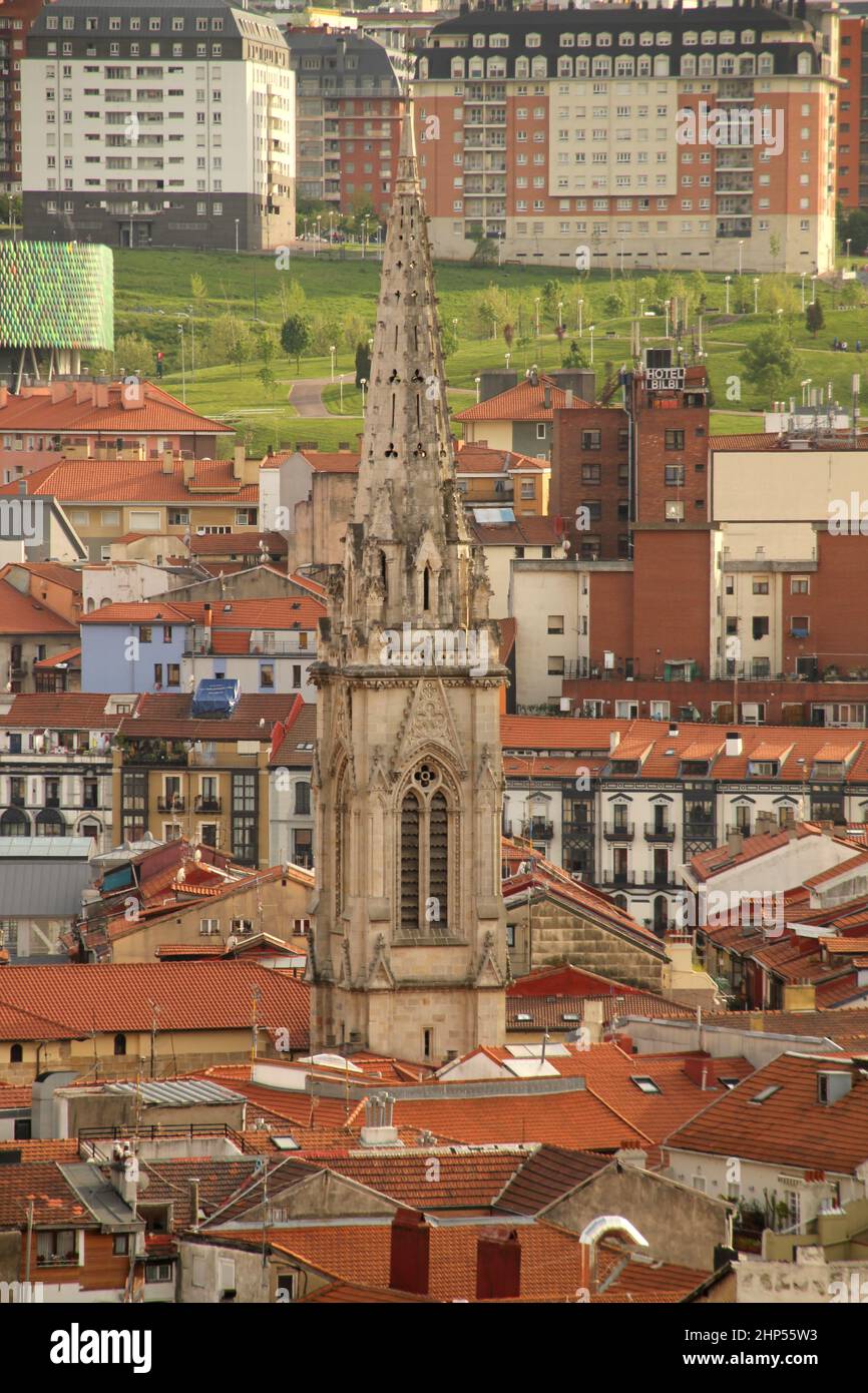 Vertical shot of the city of Bilbao in Spain Stock Photo - Alamy