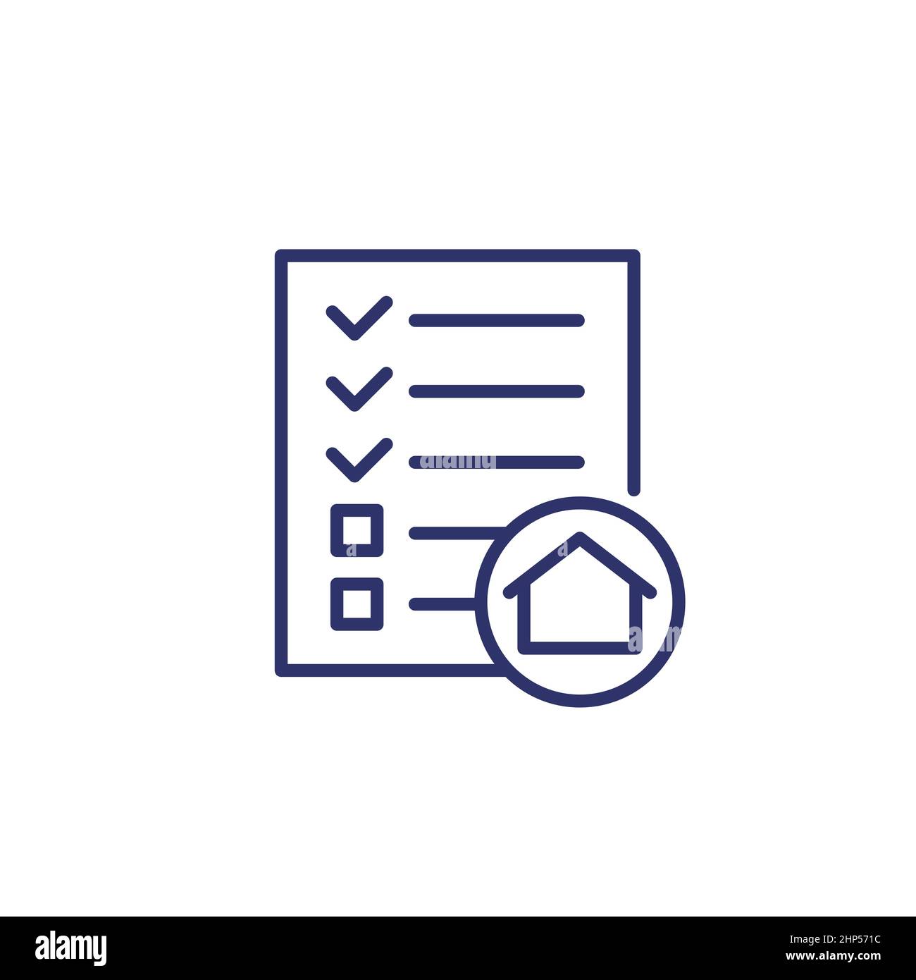 house project line icon on white Stock Vector Image & Art - Alamy