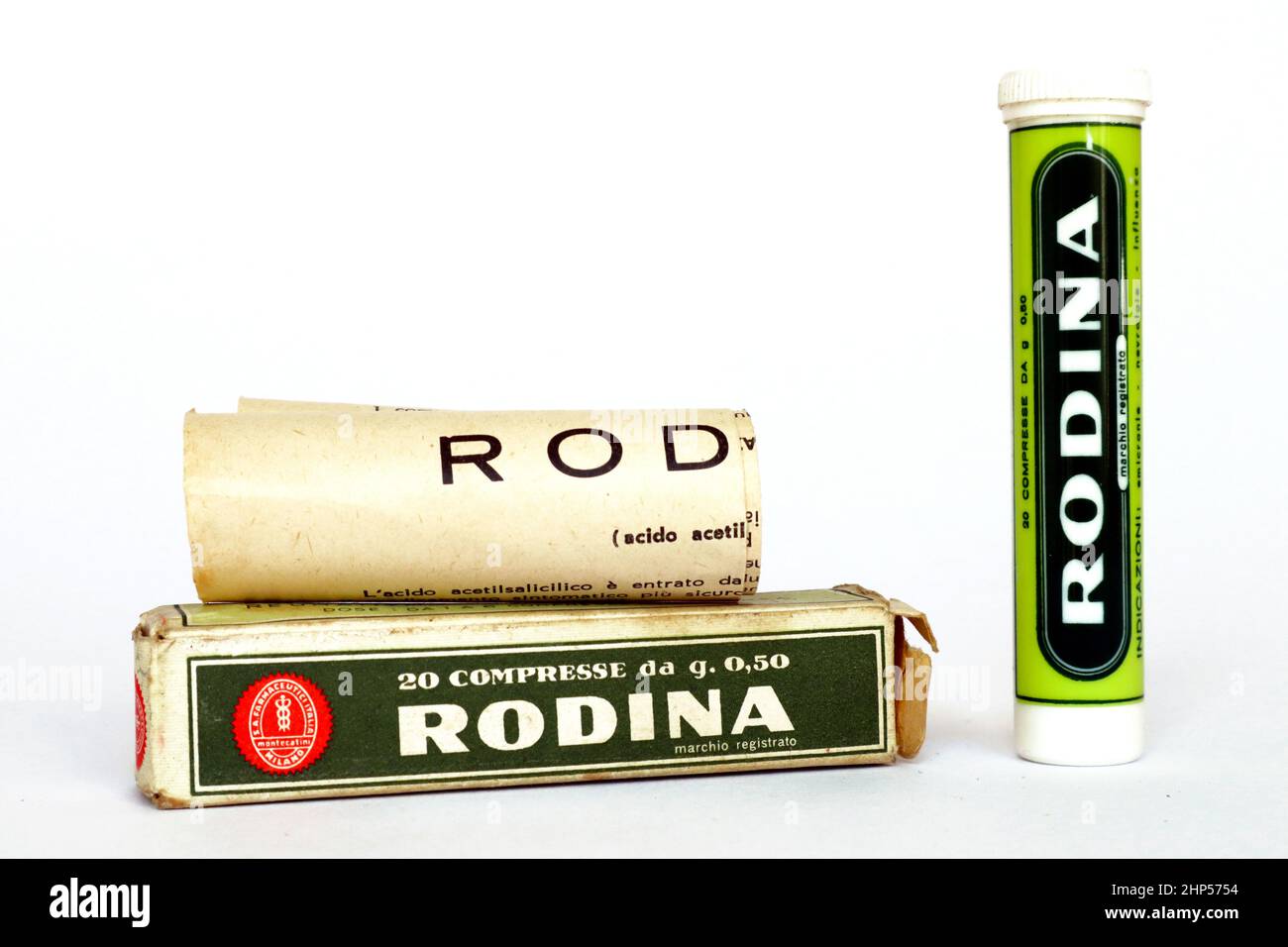 Vintage 1960s RODINA Tablets, medicine with Acetylsalicylic acid ...