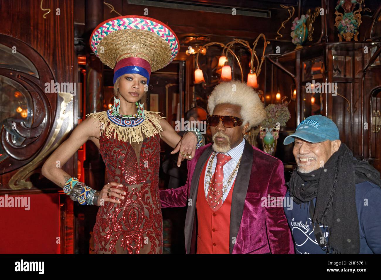 Paris, France. 17th Feb, 2022. Diana Massiera, Anggy Haif and Amadeo ...