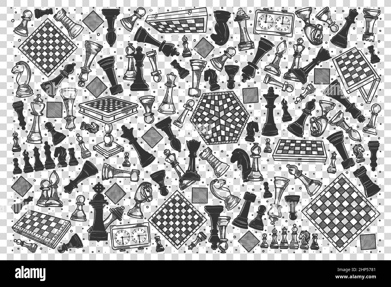 Chess doodle set Stock Vector Image & Art - Alamy