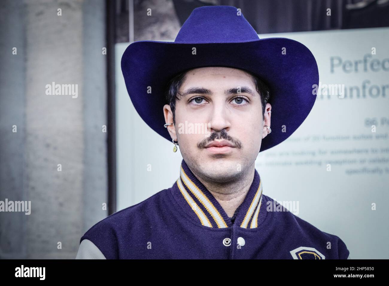 London, UK. 18th Feb, 2022. Urban Cowboy. Fashion fans, fashionistas ...