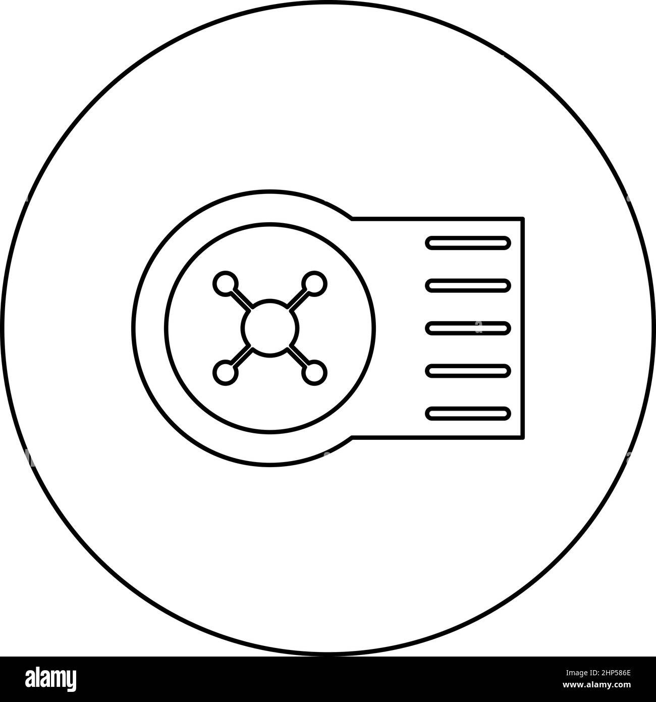 Pump washing machine icon in circle round black color vector ...