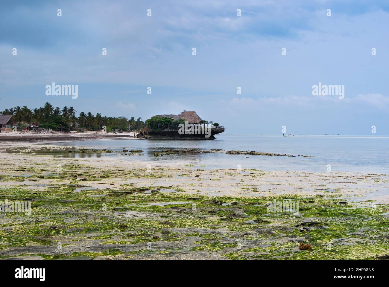 Restaurant on small rock island in Zanzibar Tanzania Stock Photo - Alamy