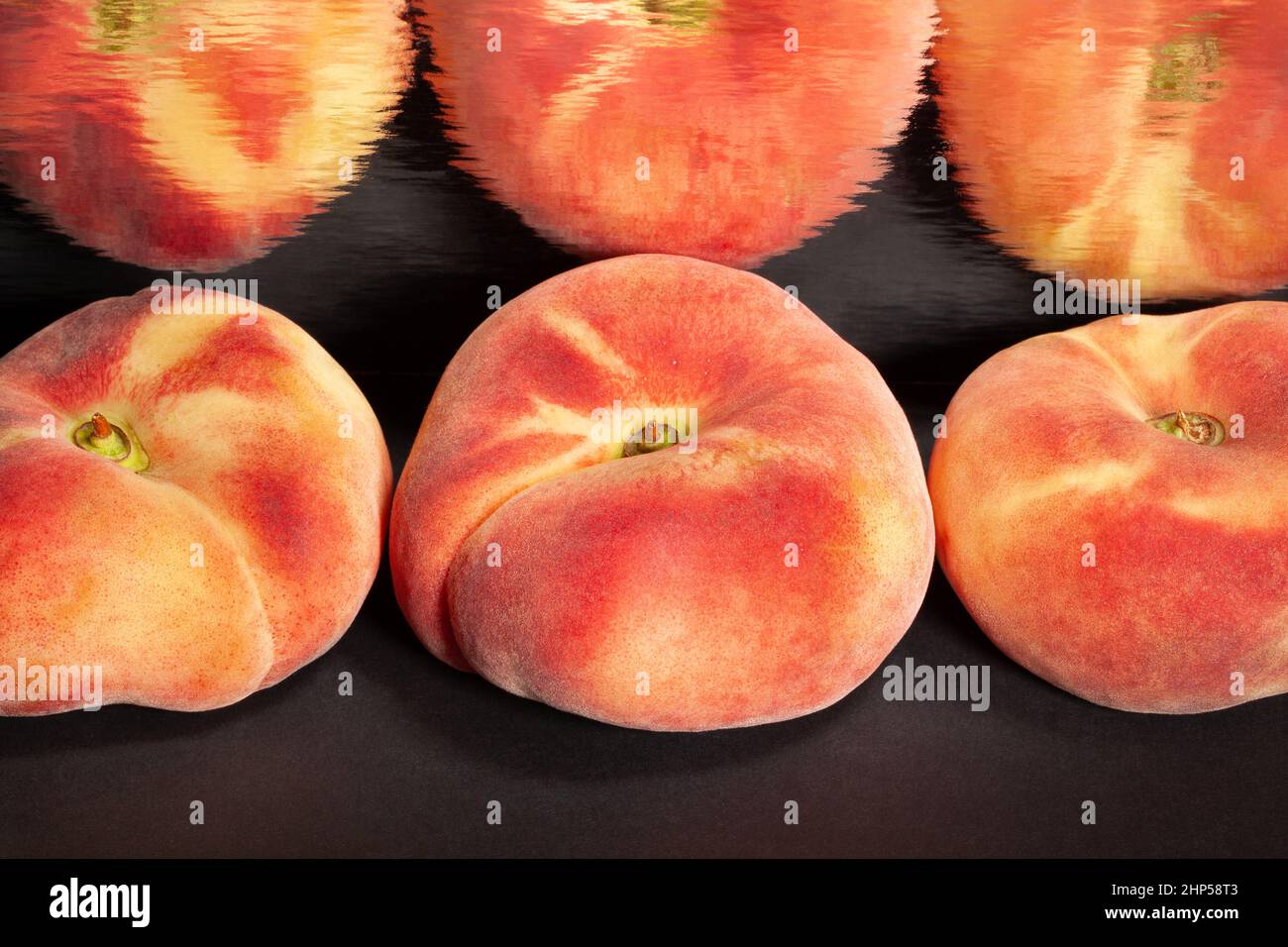 flat peach on black background Stock Photo - Alamy