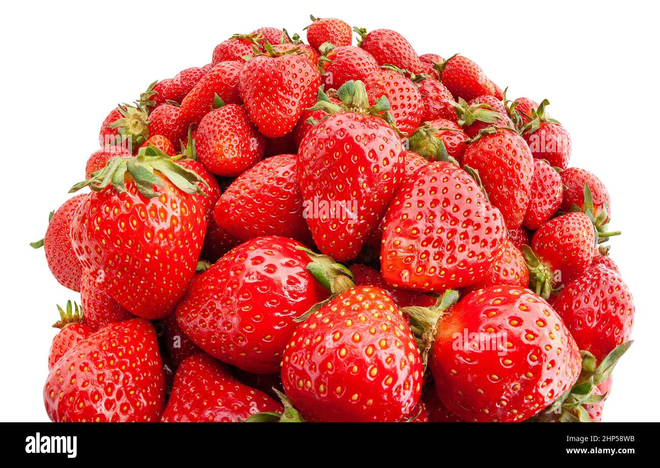 strawberry path isolated on white Stock Photo - Alamy