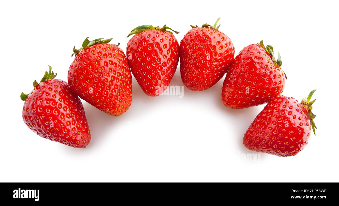 strawberry path isolated on white Stock Photo - Alamy