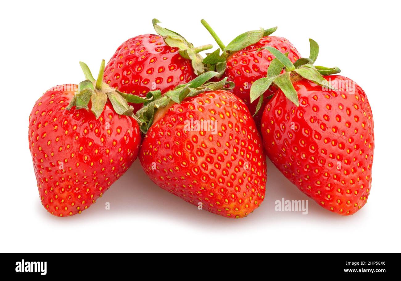 strawberry path isolated on white Stock Photo - Alamy