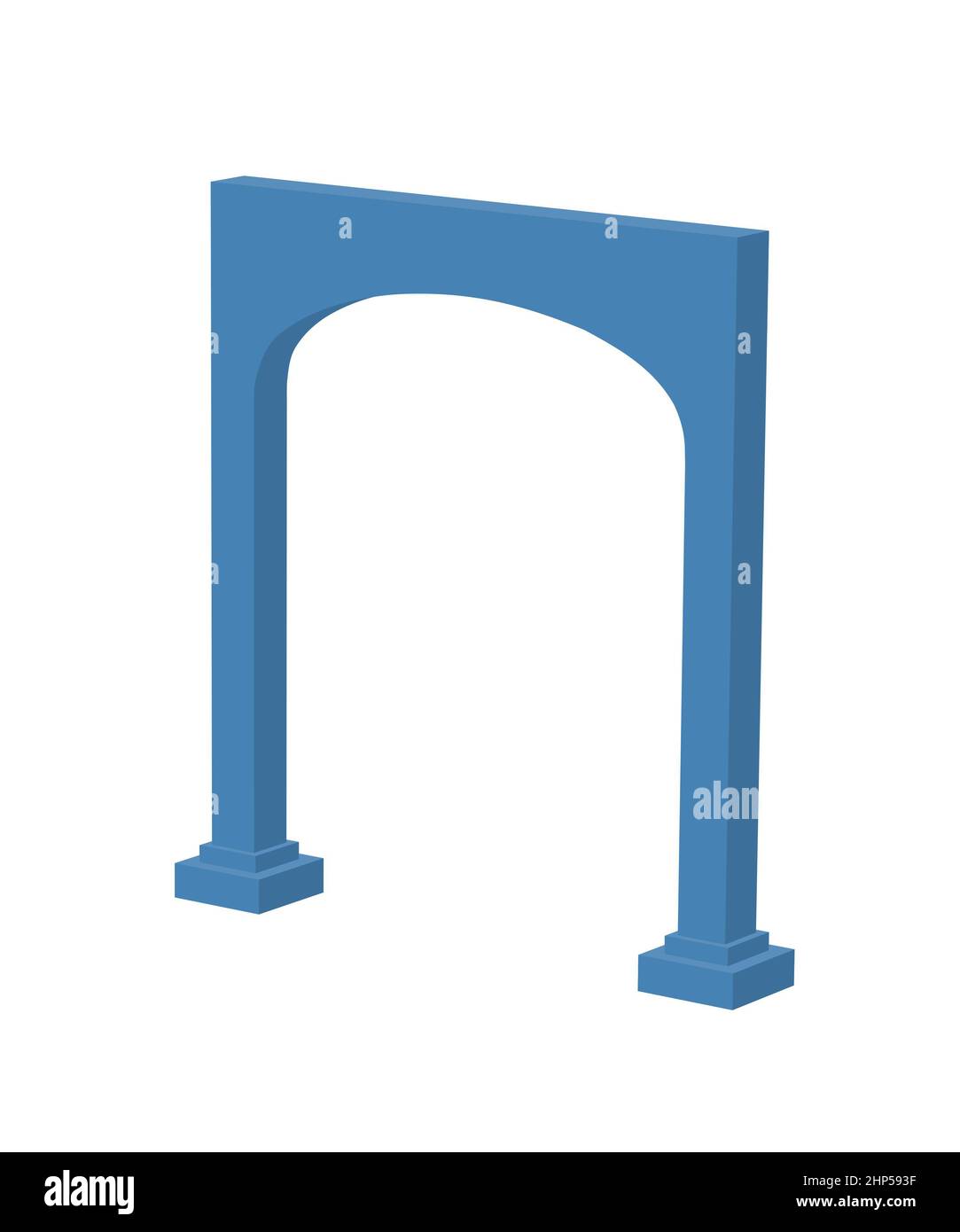 perspective view of an arch, 3d illustration Stock Photo - Alamy