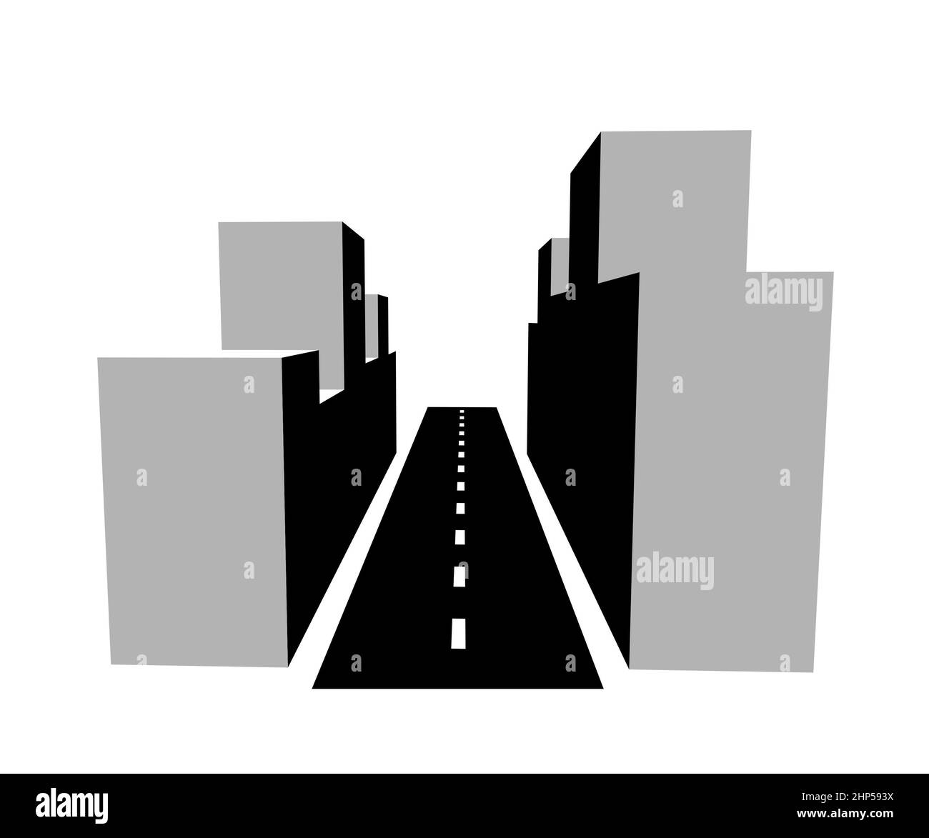 Street perspective Cut Out Stock Images & Pictures - Alamy