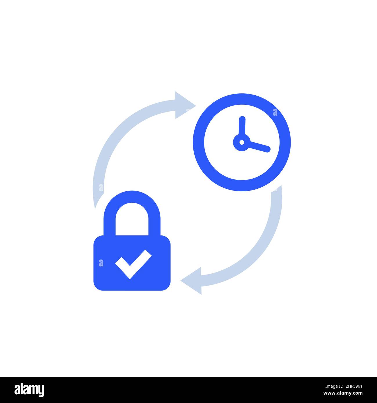 lock and time icon on white Stock Vector Image & Art - Alamy